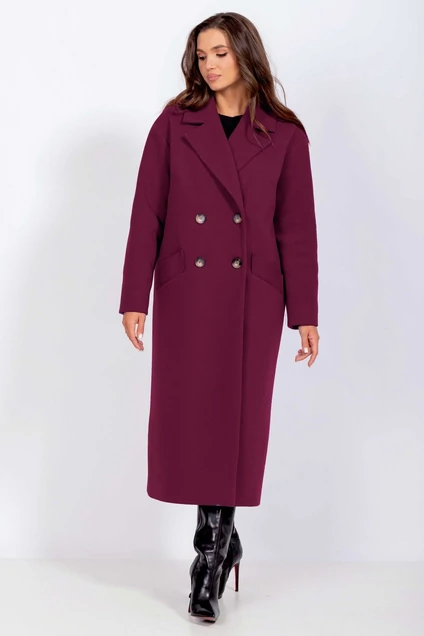 Пальто 855-1 бордо MisLana купить в интернет магазине Велесмода